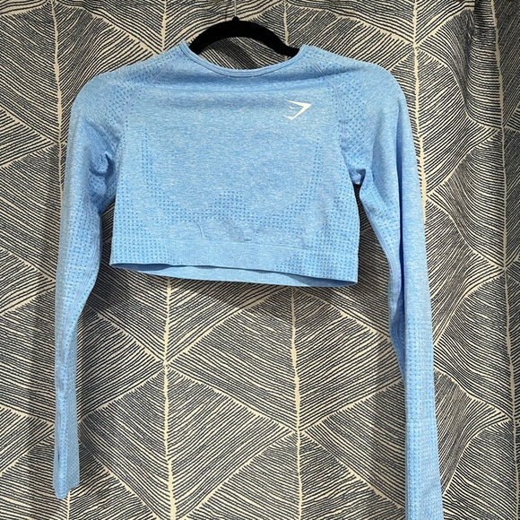 Gymshark | Tops | Gym Shark Long Sleeve Crop | Poshmark